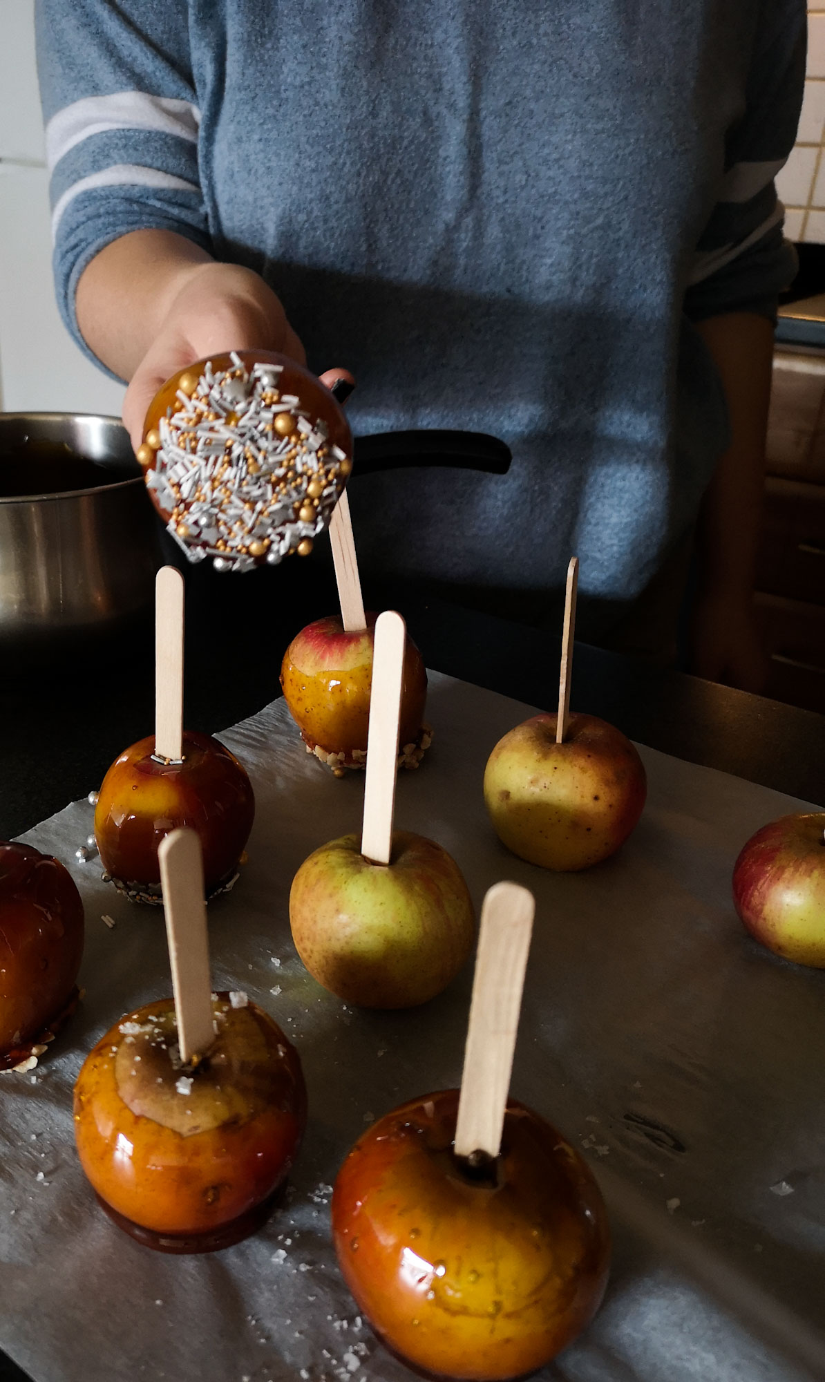 Caramel Apples Recipe - a.k.a Toffee Apples - Pink Haired Pastry Chef