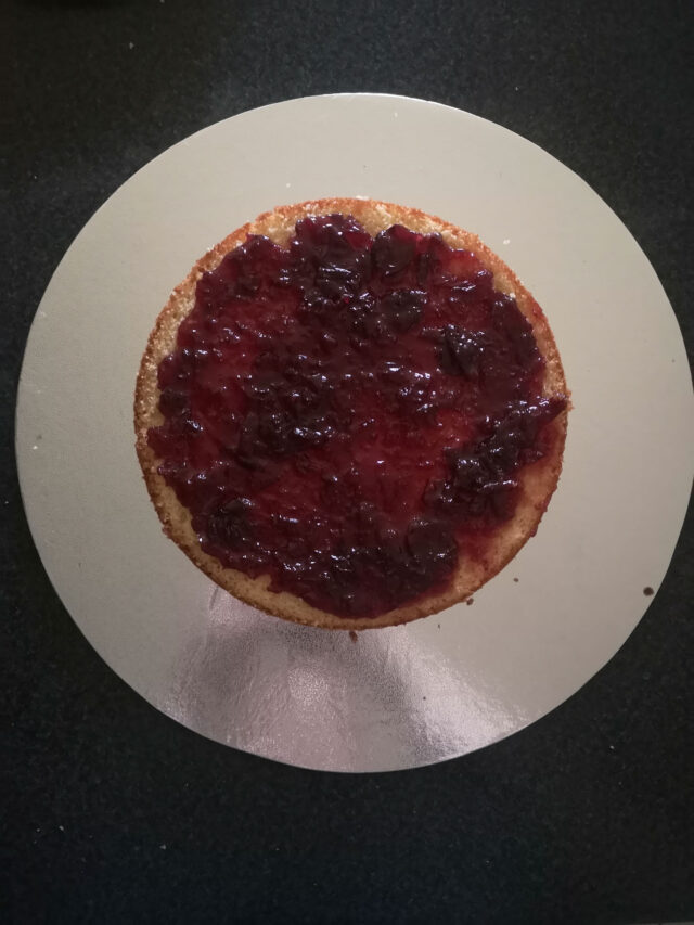 Vanilla Layer Cake with Cherry Jam and Vanilla Buttercream Recipe ...