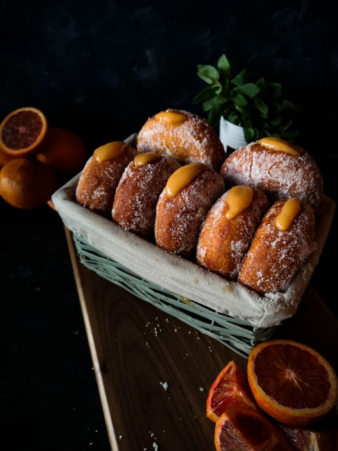 Sourdough Doughnuts Recipe with Blood Orange Curd - Pink Haired Pastry Chef