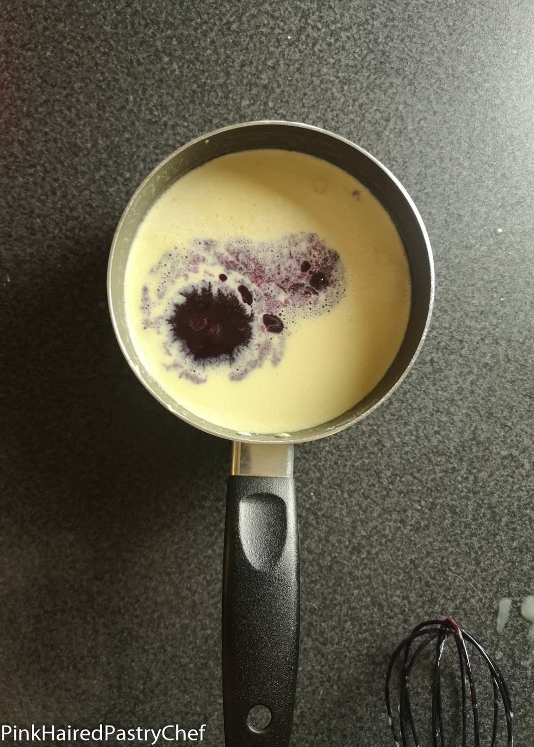 Blueberry White Chocolate Whipped Ganache Recipe - Pink Haired Pastry Chef