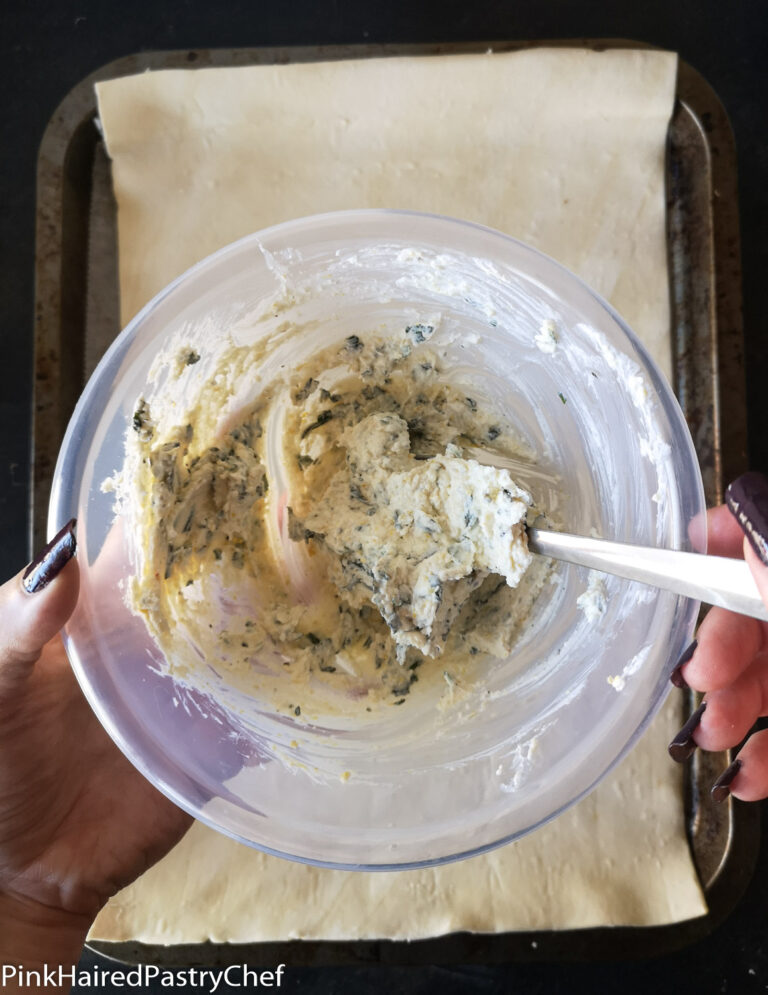 Spring Vegetable Puff Pastry Tart Recipe - Pink Haired Pastry Chef