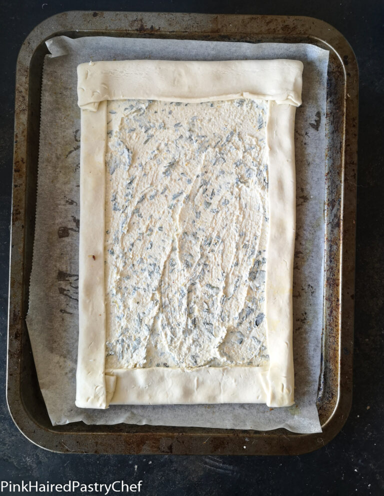 Spring Vegetable Puff Pastry Tart Recipe - Pink Haired Pastry Chef