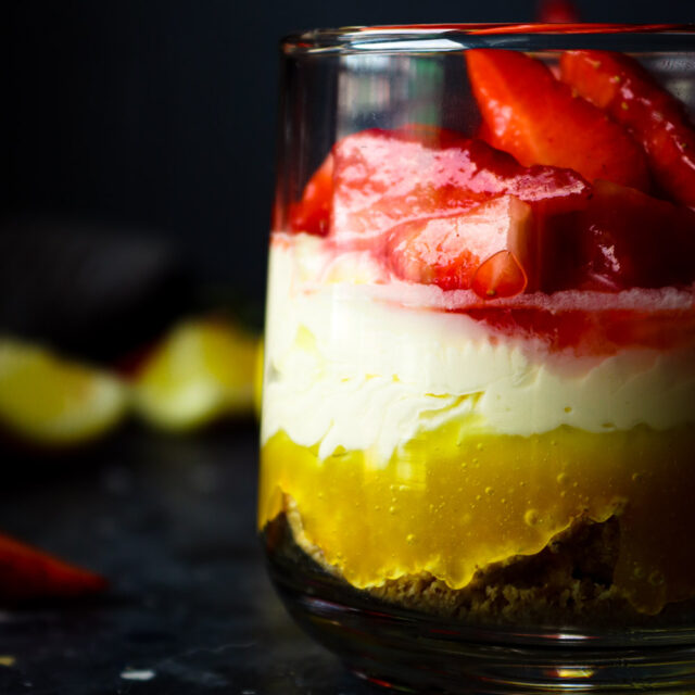 Strawberry Lemon Mascarpone Cheesecake Layer Pots Recipe - Pink Haired ...
