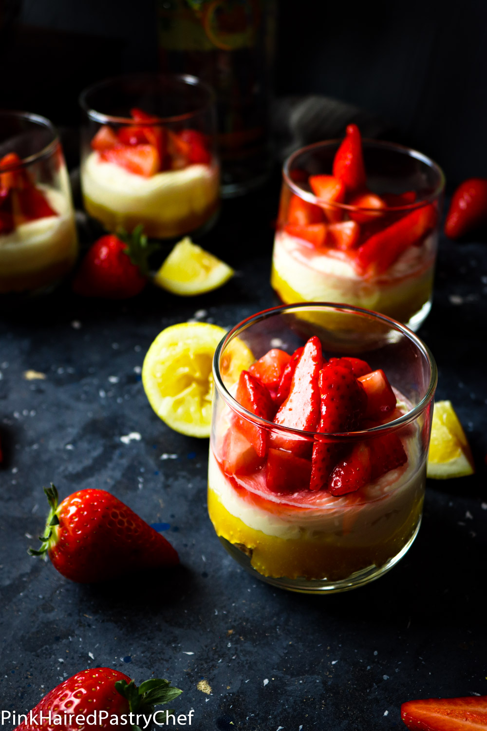 Strawberry Lemon Mascarpone Cheesecake Layer Pots Recipe - Pink Haired ...