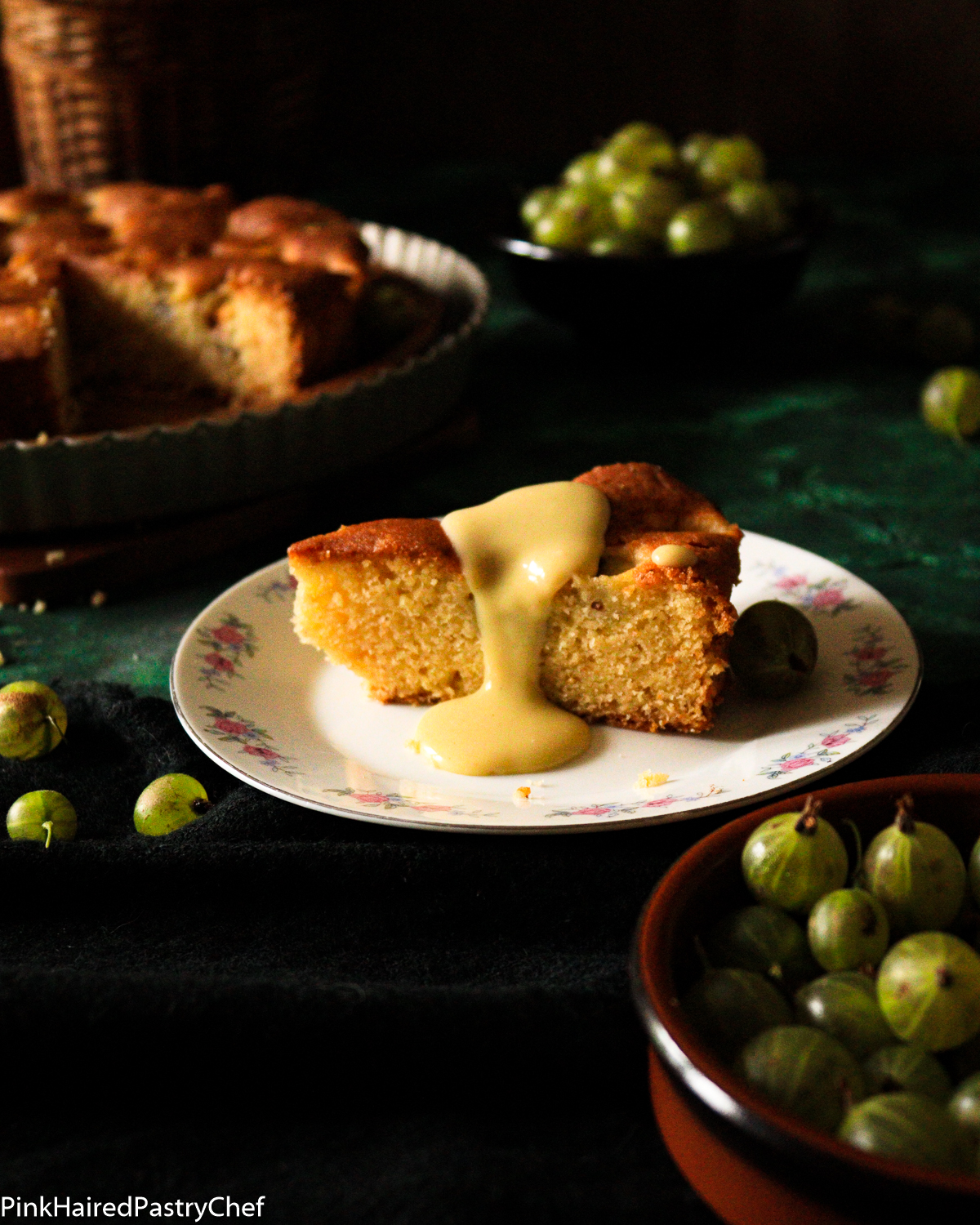 Honey Gooseberry Cake Recipe - Pink Haired Pastry Chef