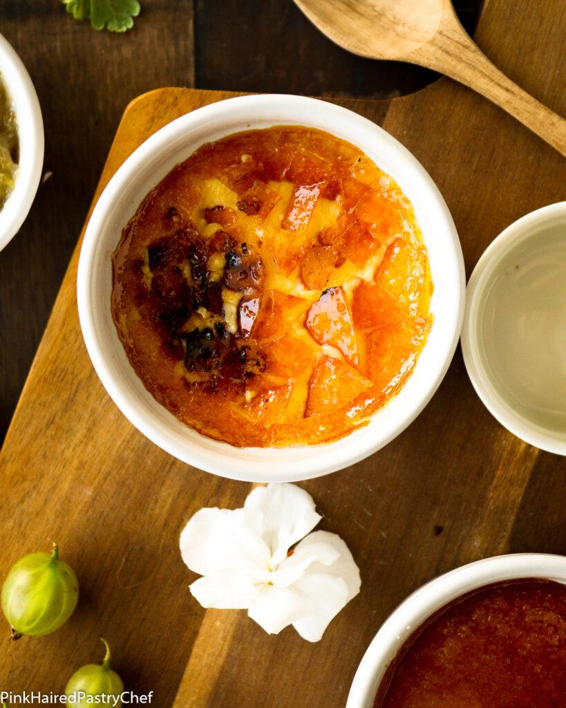 Gooseberry Crème Brûlée Recipe - Pink Haired Pastry Chef