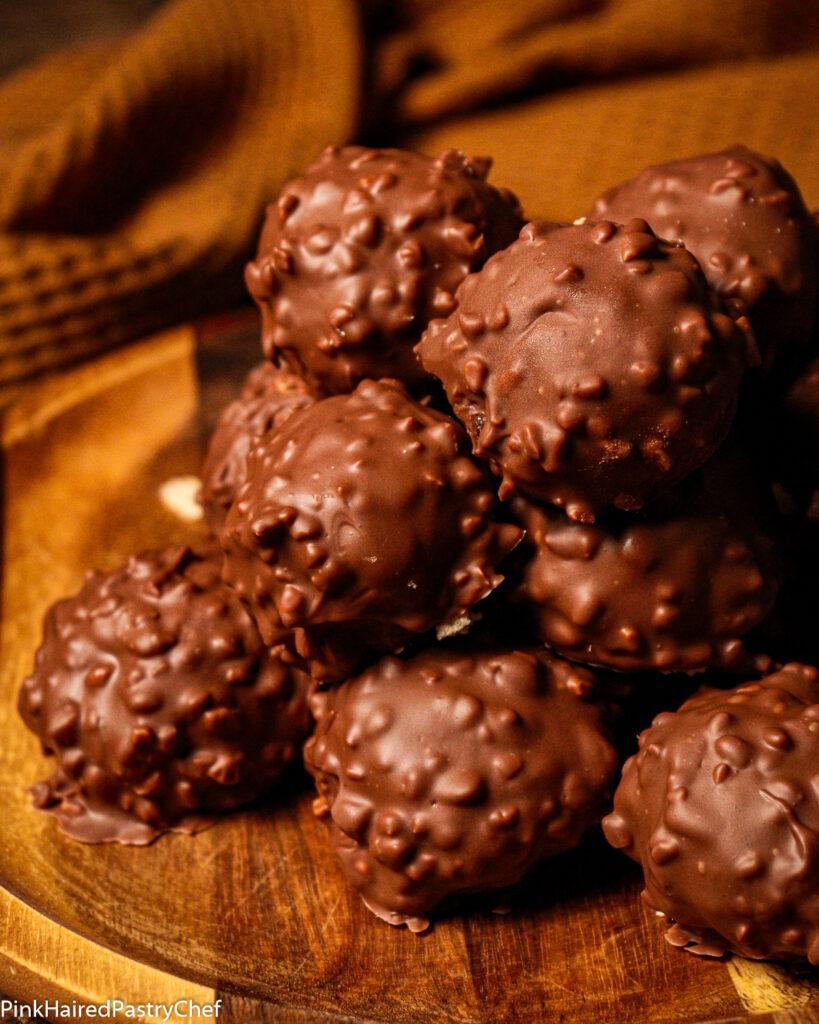 Nutella Hazelnut Chocolate Truffles Recipe - Pink Haired Pastry Chef