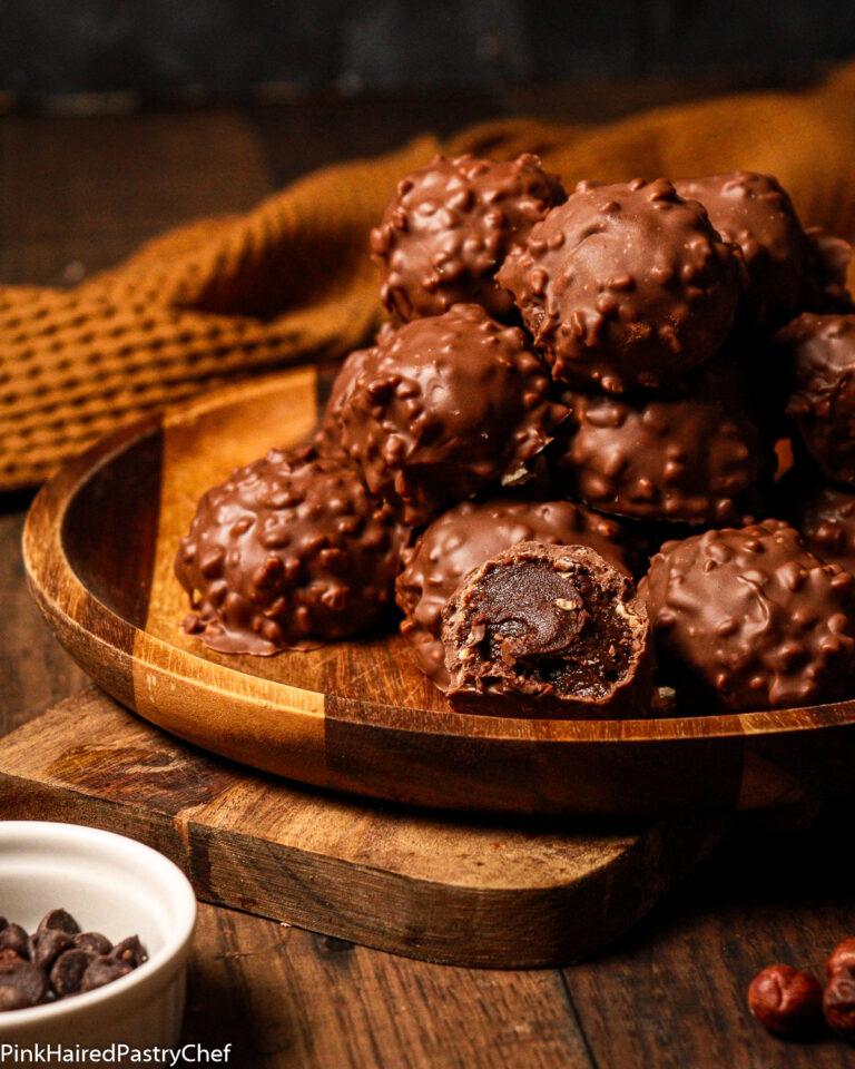 Nutella Hazelnut Chocolate Truffles Recipe - Pink Haired Pastry Chef