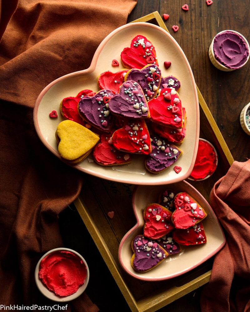 Vanilla Heart Shaped Shortbread Biscuits Recipe - Pink Haired Pastry Chef