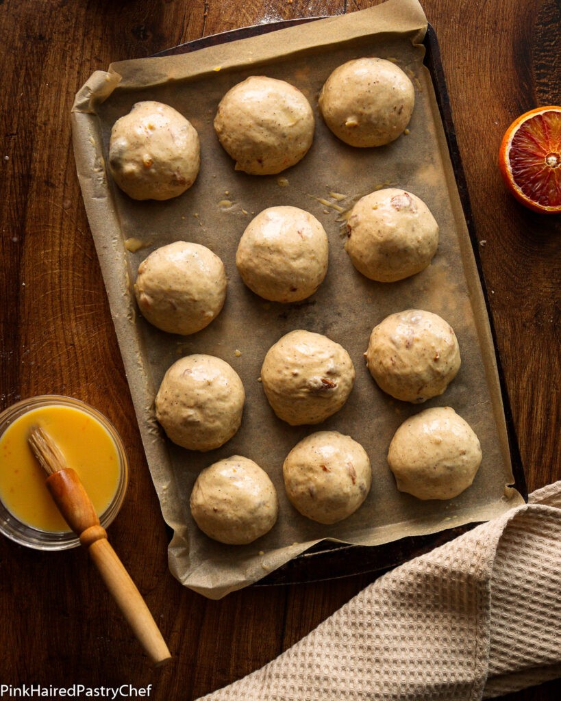 Blood Orange Hot Cross Buns Recipe - Pink Haired Pastry Chef