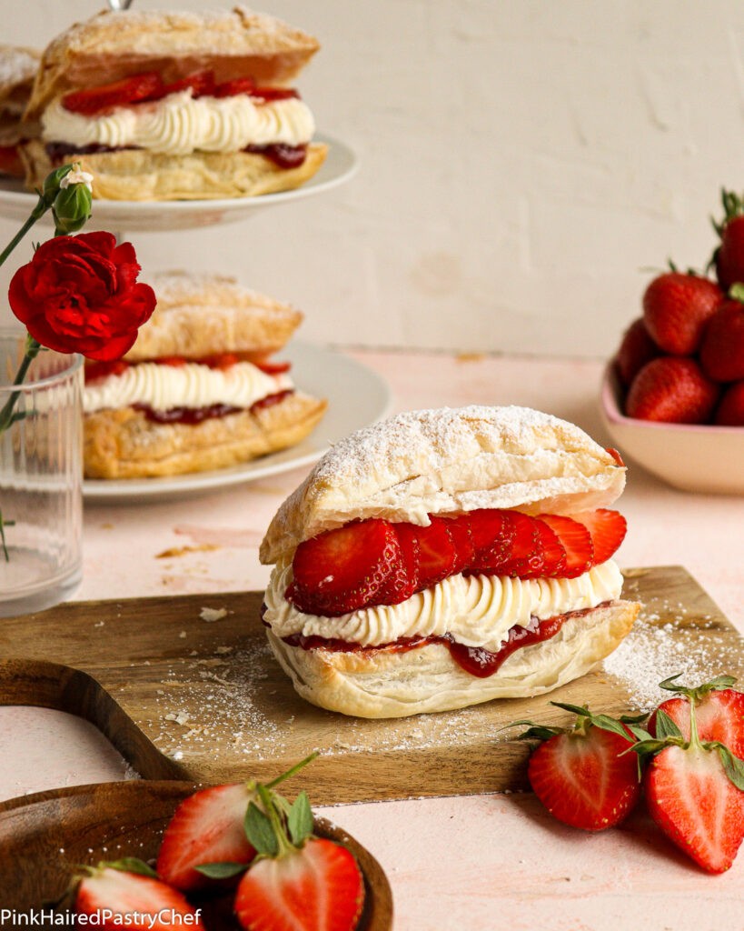 Bakery Style Cream Slices Recipe - Pink Haired Pastry Chef