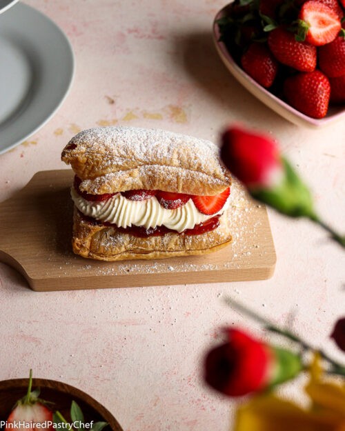 Bakery Style Cream Slices Recipe - Pink Haired Pastry Chef