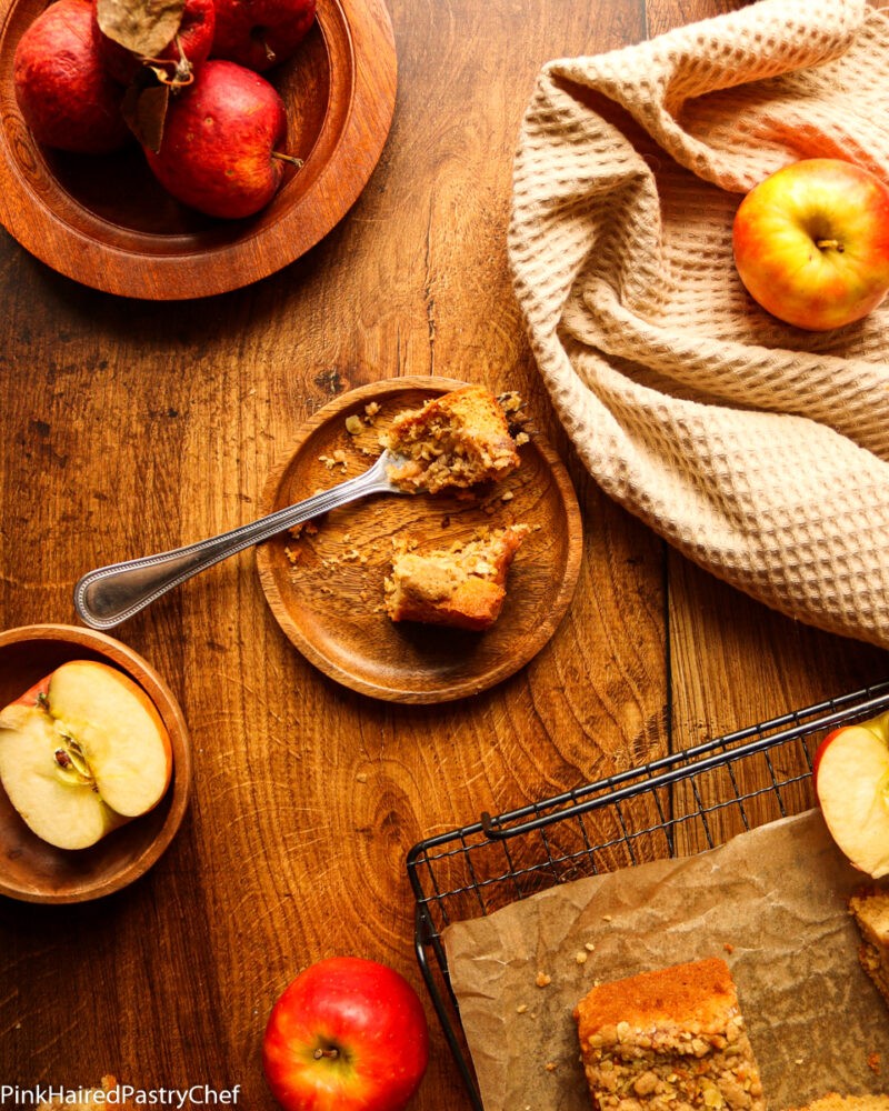 Apple Crumble Cake Recipe - Pink Haired Pastry Chef