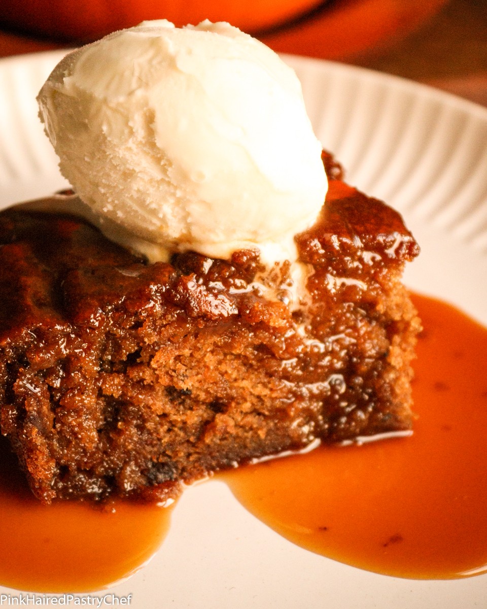 Pumpkin Spice Sticky Toffee Cake Recipe - Pink Haired Pastry Chef