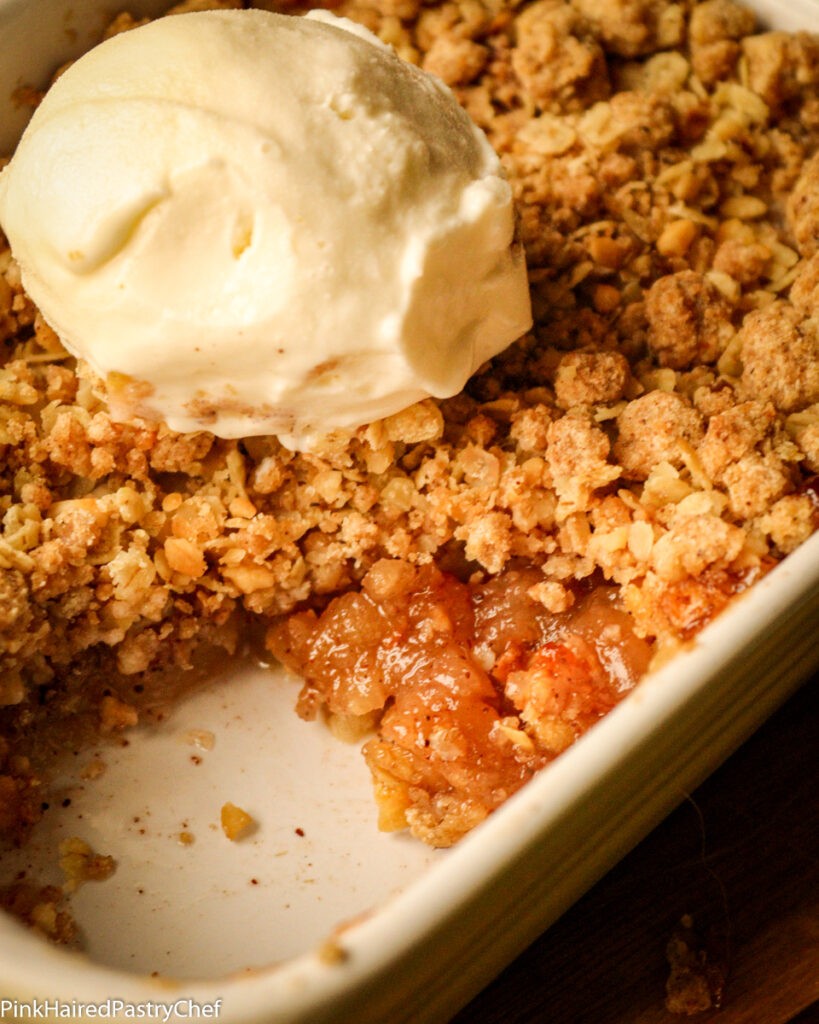 Small Batch Apple Crumble Recipe - Pink Haired Pastry Chef