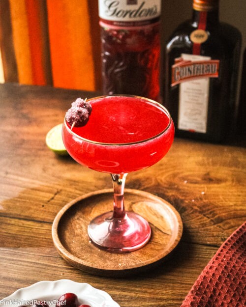 Cranberry Cosmo Cocktail Recipe - Pink Haired Pastry Chef