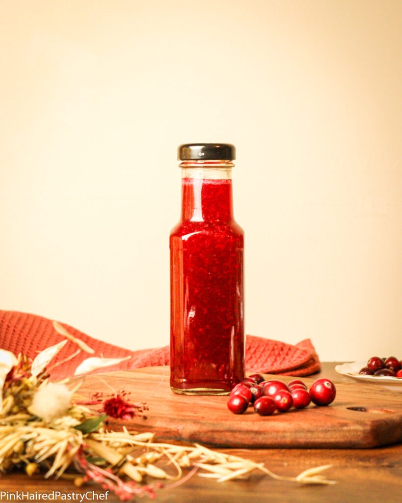 Cranberry Simple Syrup for Drinks Recipe - Pink Haired Pastry Chef