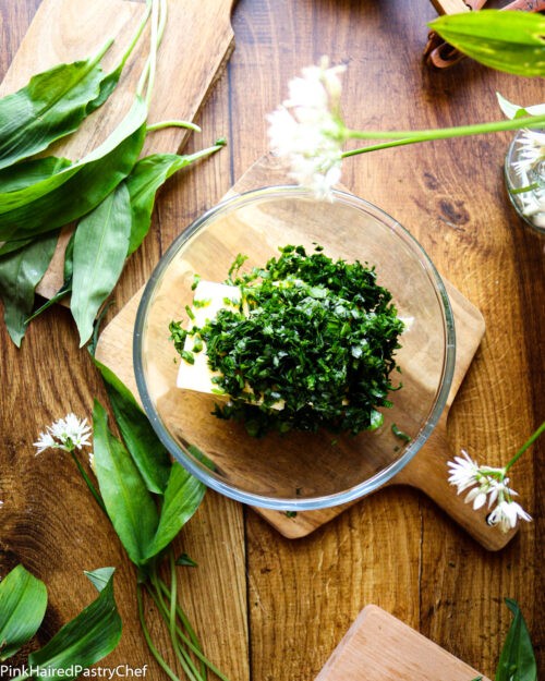 Wild Garlic Infused Butter Recipe - Pink Haired Pastry Chef
