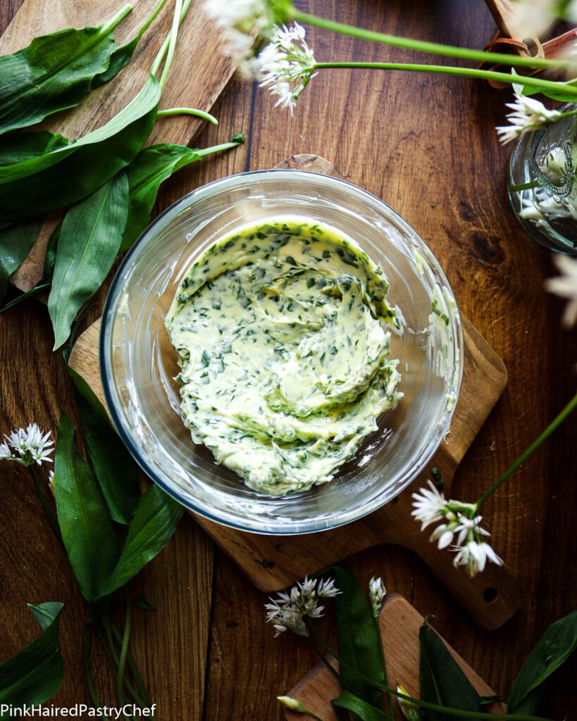 Wild Garlic Infused Butter Recipe - Pink Haired Pastry Chef