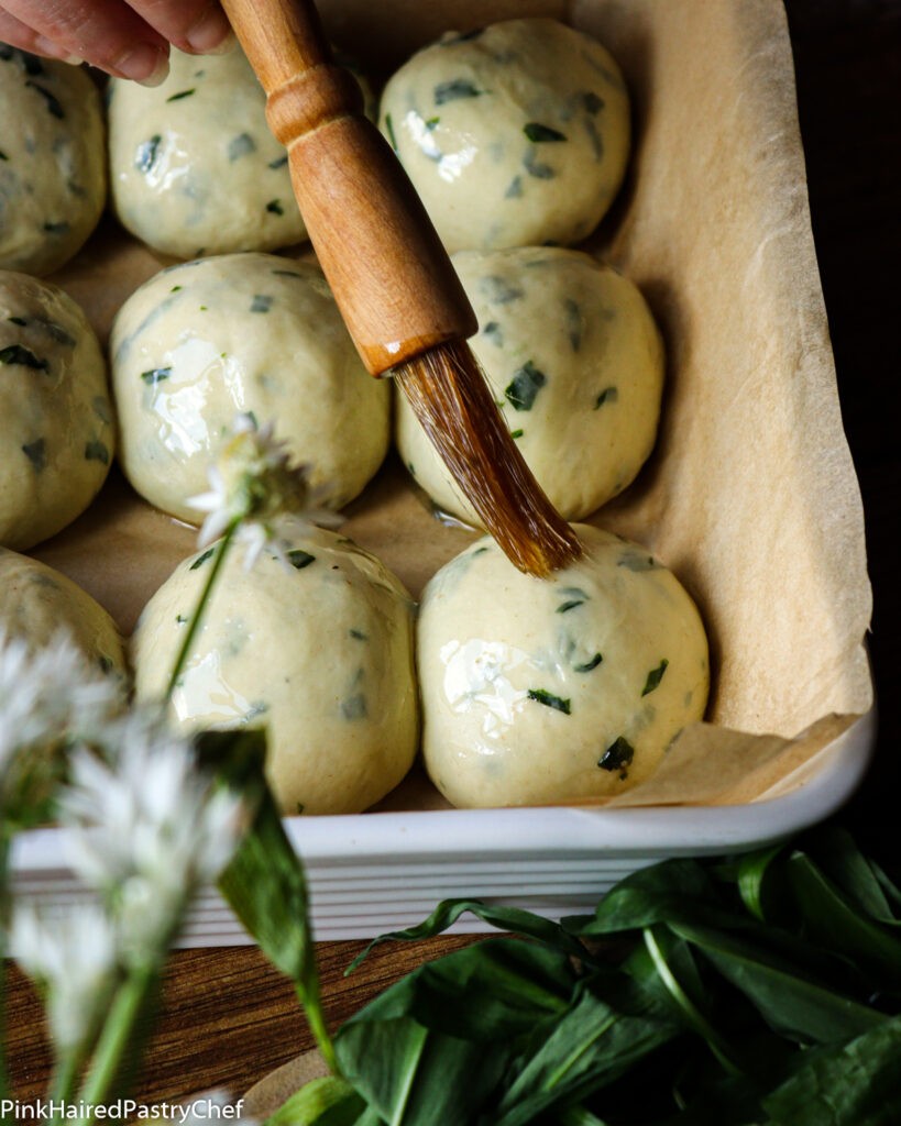 Wild Garlic Bread Rolls Recipe - Pink Haired Pastry Chef