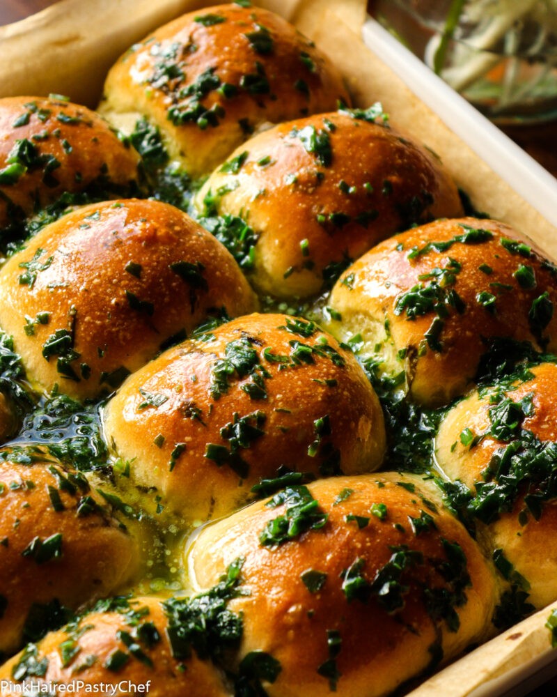 Wild Garlic Bread Rolls Recipe - Pink Haired Pastry Chef