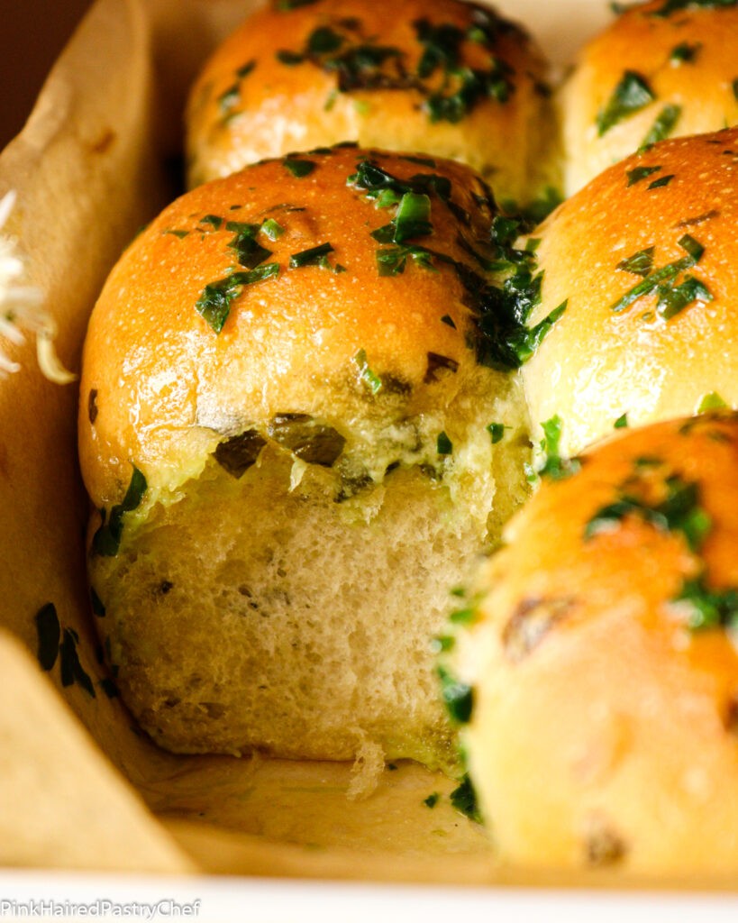 Wild Garlic Bread Rolls Recipe - Pink Haired Pastry Chef