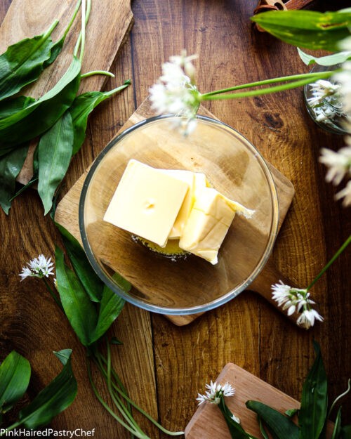 Wild Garlic Infused Butter Recipe - Pink Haired Pastry Chef