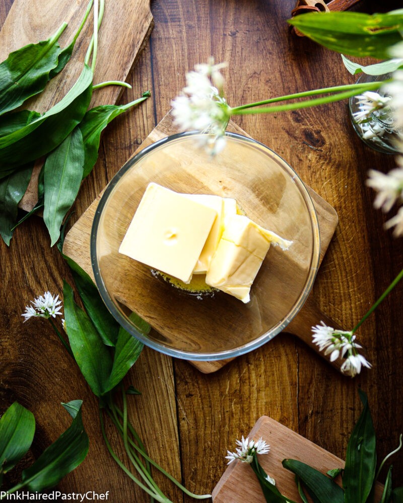 Wild Garlic Infused Butter Recipe - Pink Haired Pastry Chef
