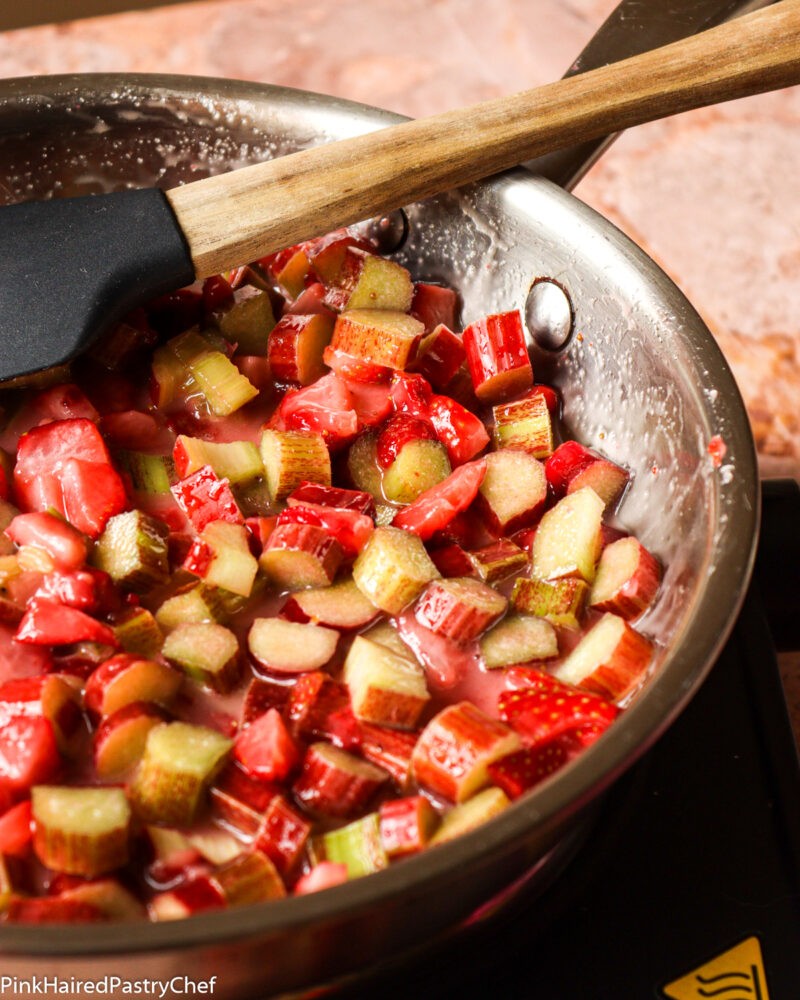 Thick Rhubarb Strawberry Compote - Filling for Cakes Recipe - Pink ...