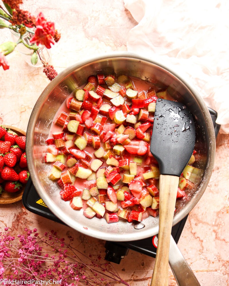 Thick Rhubarb Strawberry Compote - Filling for Cakes Recipe - Pink ...