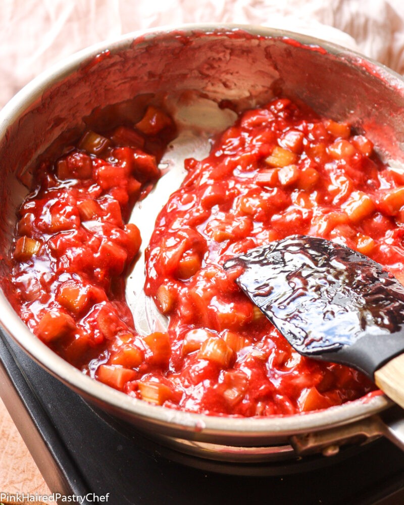 Thick Rhubarb Strawberry Compote - Filling for Cakes Recipe - Pink ...