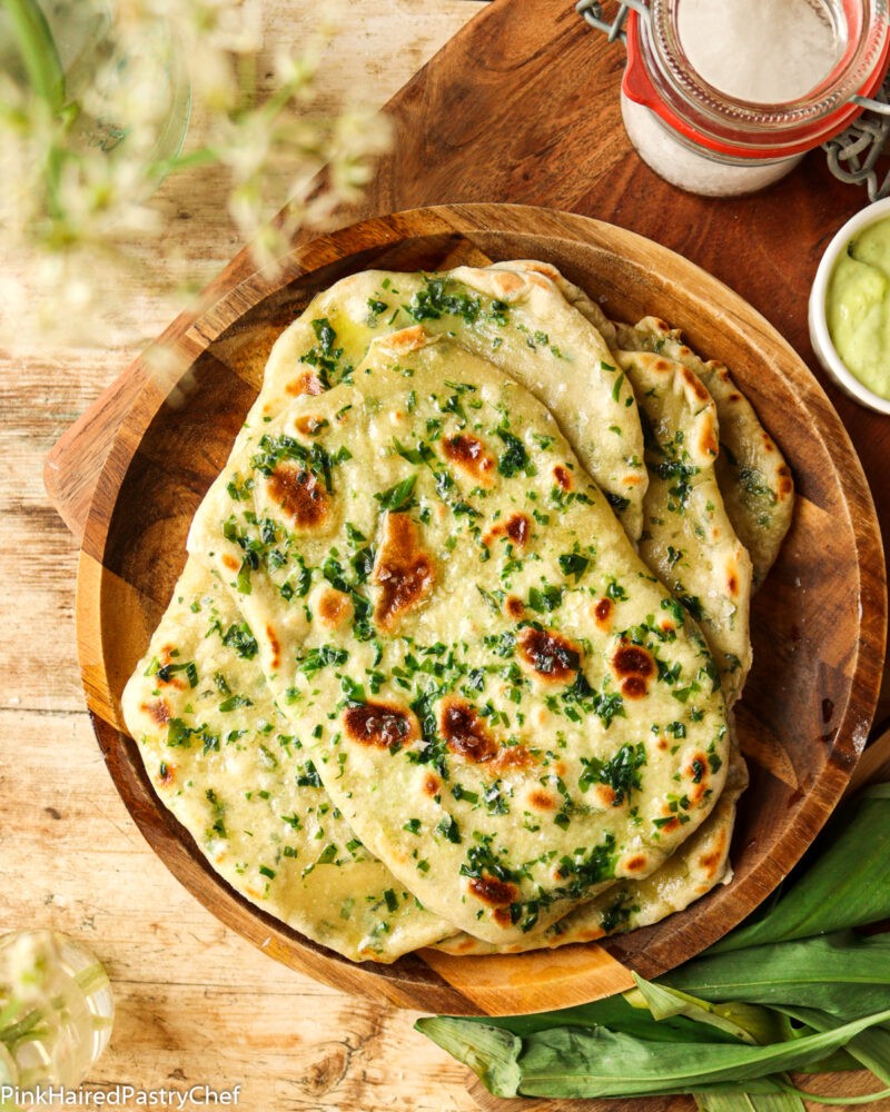 Wild Garlic Flatbreads Recipe - Pink Haired Pastry Chef