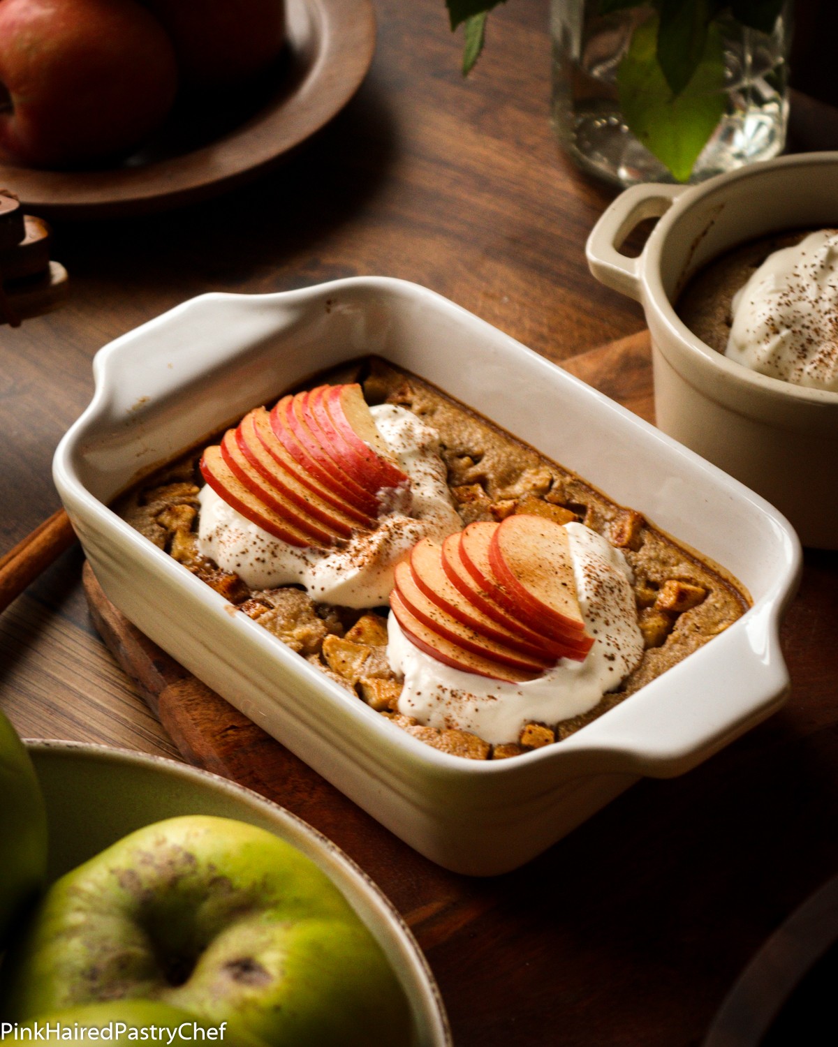 Small Batch Apple Baked Oats Recipe - Pink Haired Pastry Chef