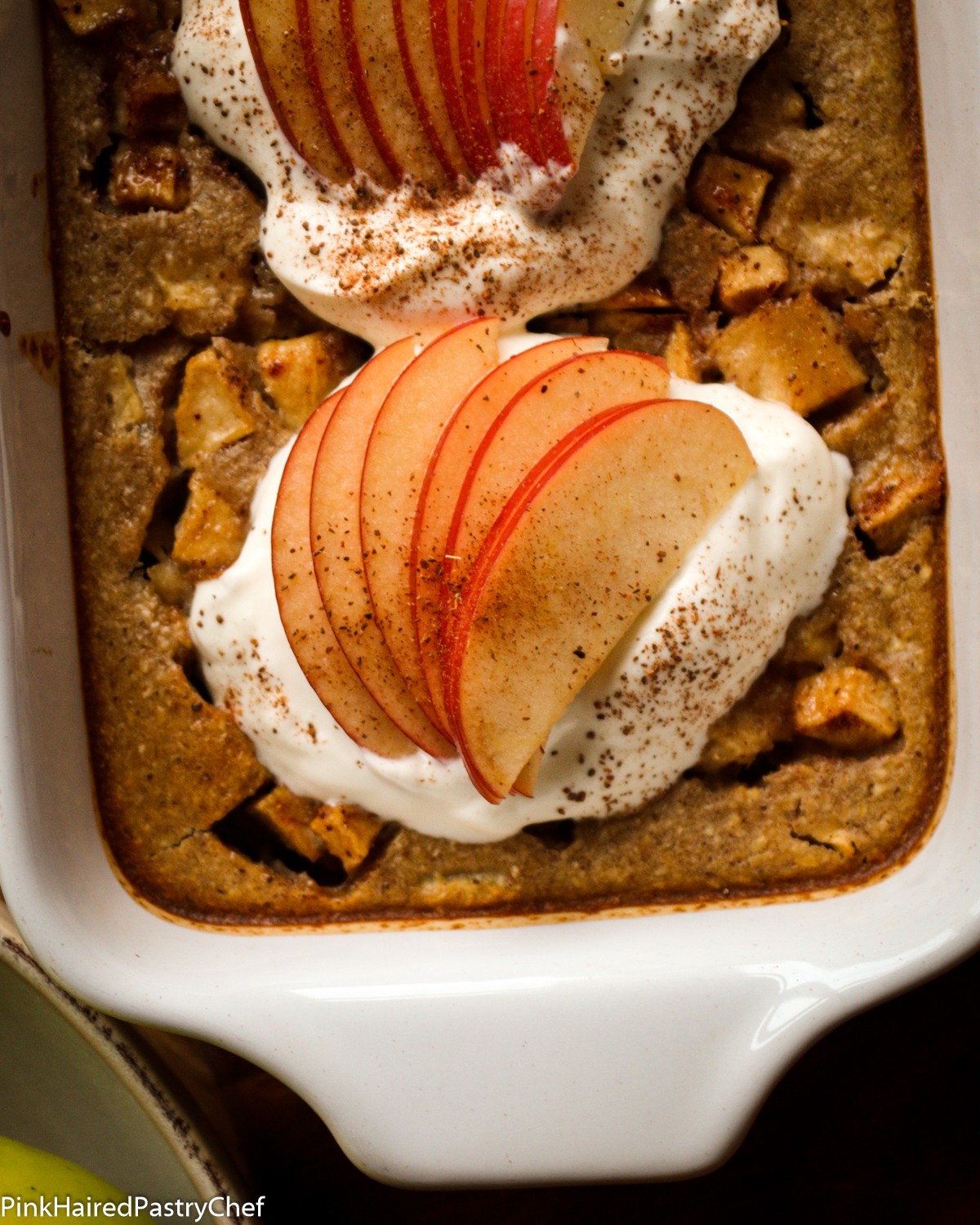 Small Batch Apple Baked Oats Recipe - Pink Haired Pastry Chef