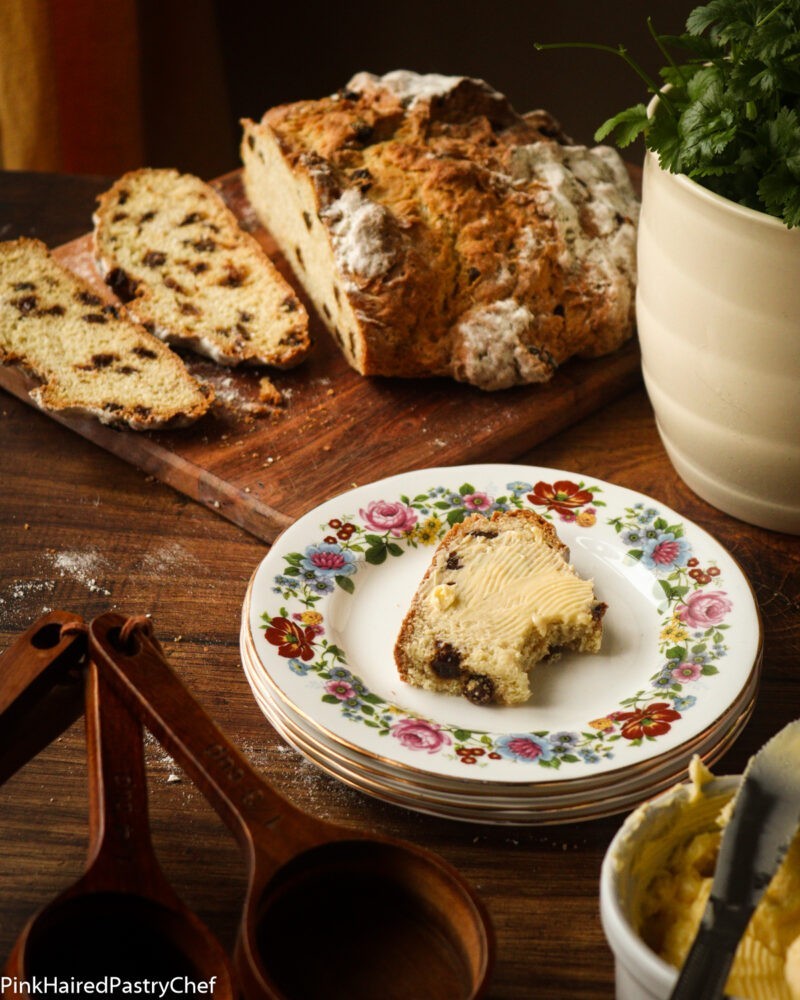 Traditional Irish Fruit Soda Bread Recipe - Pink Haired Pastry Chef