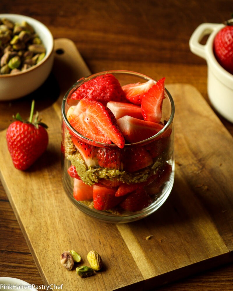 Viral Dubai Chocolate Strawberry Cup Recipe - Pink Haired Pastry Chef